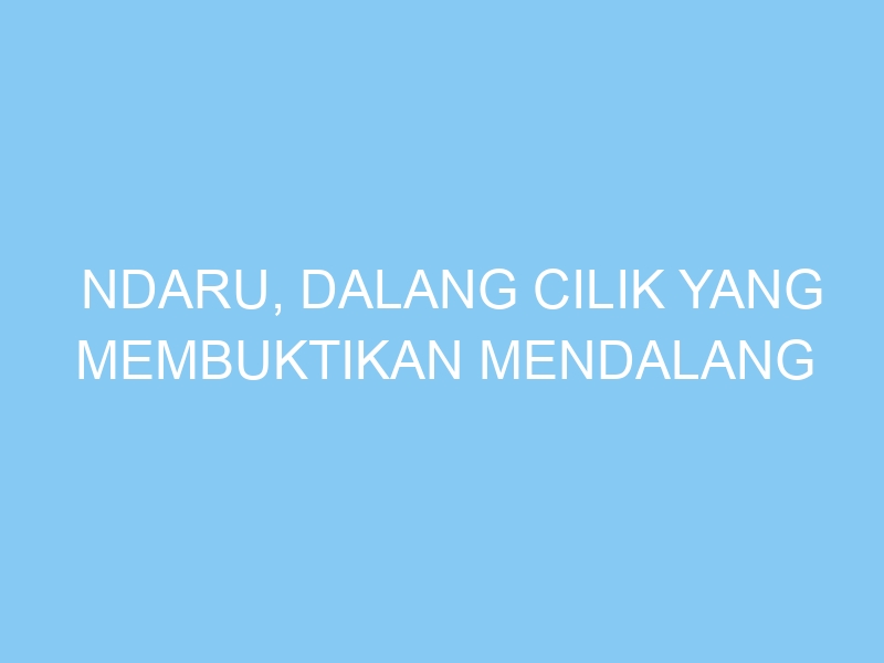 Ndaru, Dalang Cilik yang Membuktikan Mendalang Tidak Kenal Umur ...